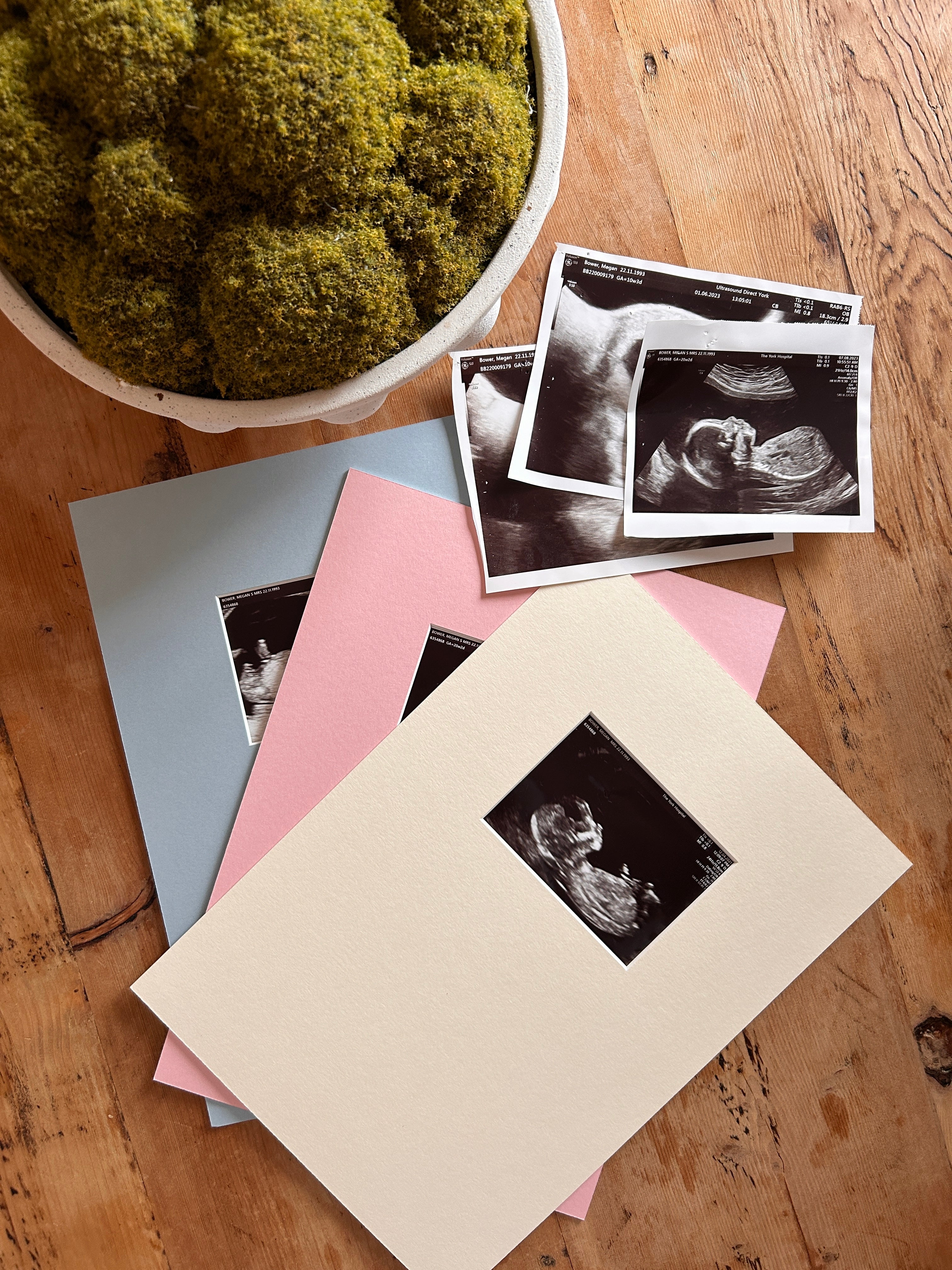 A4 Luxury Baby Scan Mount (With Colour Options) – Framette
